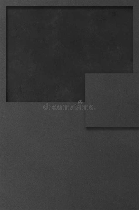 Black Rectangular Mockups On A Dark Concrete Background Design
