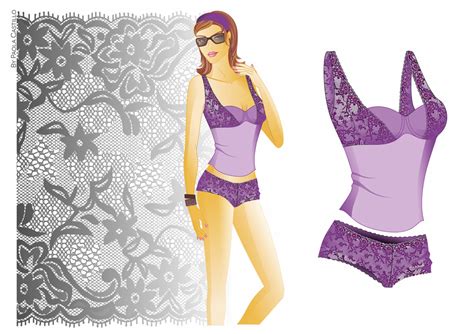 Lingerie Illustrations Womens Underwear And Nightclothes