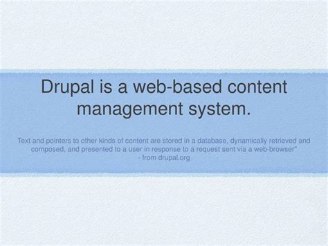 Ppt Drupal Crash Course Building Websites With The Powerful Cms