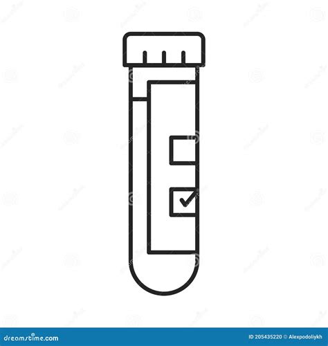 Труба лаборатории со значком цветных барьера анализа крови Проверка на коронавирус болезнью