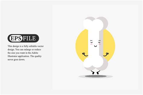 Cute Bone Character Meditating Graphic By Wayan Sandika · Creative Fabrica