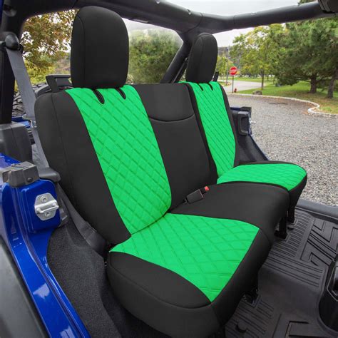 Custom Fit Seat Covers For Jeep Wrangler Jl 2 Door 2018 2023 Rear Set