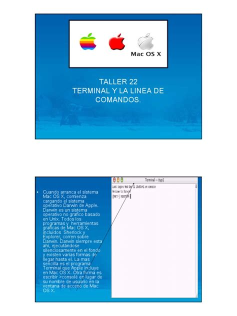 Comandos En Línea De Apple Mac Os X Pdf Interfaz De Línea De