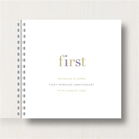Personalised 1st Wedding Anniversary Memories Book Or Album Etsy