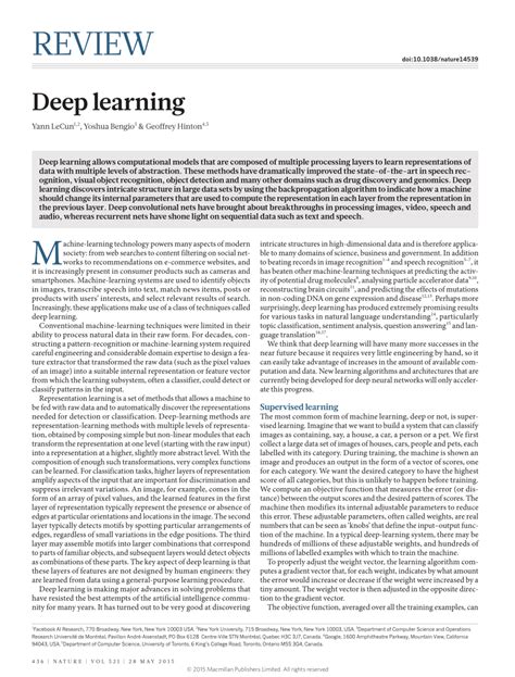 Pdf Deep Learning