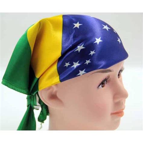 Bandana Bandeira Brasil X Copa Do Mundo Torcedor Quadrado Shopee Brasil