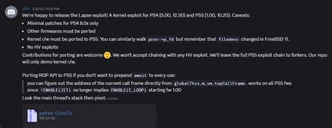 Ps5ps4 Lapse Kernel Exploit Released Compatible Up To Ps4 1202 And