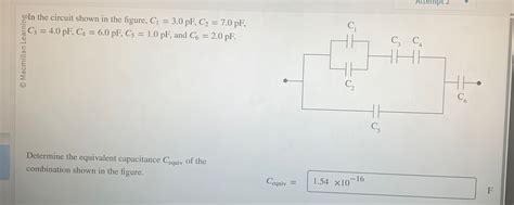[solved] Attempt 2 Determine The Equivalent Capacitance C