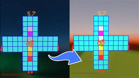 Glowing Numberblock 57 But In Minecraft Numberblocks Youtube
