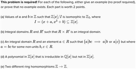solved this problem is required for each of the following either