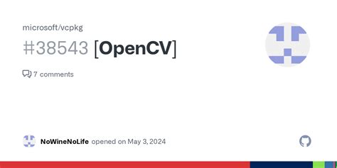OpenCV Issue Microsoft Vcpkg GitHub