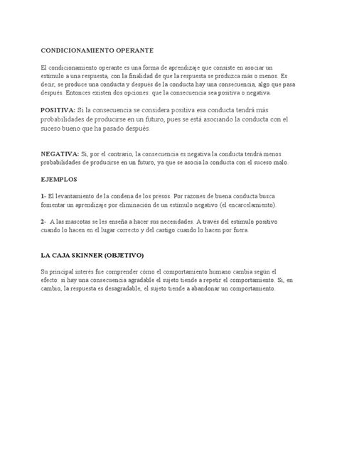 Teorias Conductuales Pavlov Watson Skinner Pdf