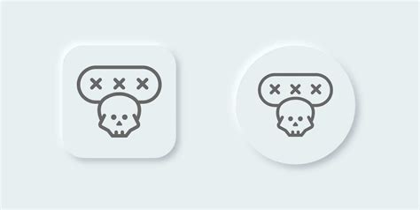 Password Phishing Line Icon In Neomorphic Design Style Hacker Signs