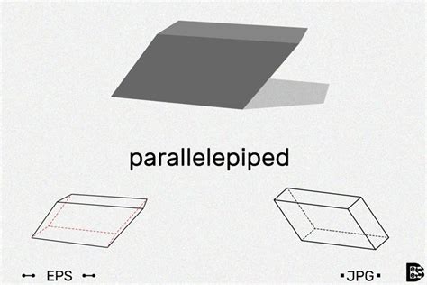 Geometric Shape Parallelepiped 3d Vector Illustration