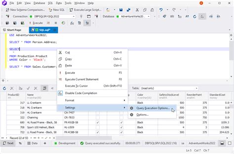 Execute SQL Statements