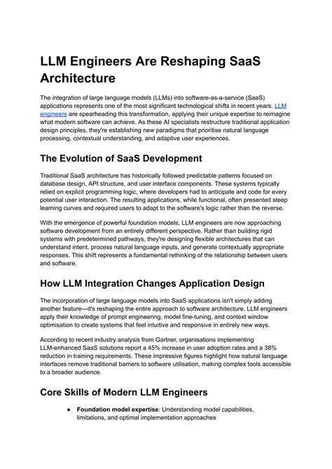 Llm Engineers Are Reshaping Saas Architecture Pdf
