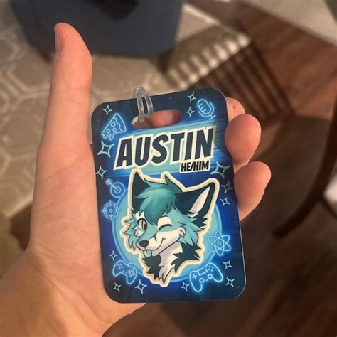 Consent Custom Fursuit Badge Tags Custom Text Furry Badge Commission