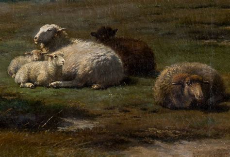 Frans Lebret Sheep In Landscape Inventory WOLFS Fine Paintings