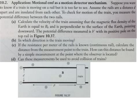 Solved Application Motional Emf As A Motion Detector