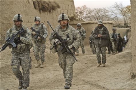 Us Army Soldiers And Afghan National Army Soldiers Conduct A Combined