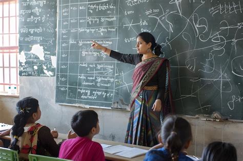 Indian Teacher And Students In The Classroom India Tamil Nadu