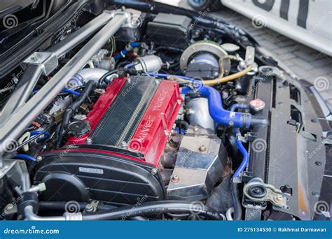 Mitsubishi Lancer Evolution Ix Engine 4g63 Turbo Mivec Editorial Image