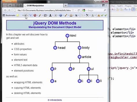 Infiniteskills Tutorial Jquery Training Get And Set Classes Youtube