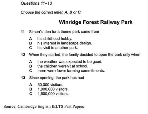 Ielts Listening Question Type Multiple Choice Total Ielts