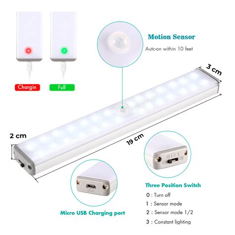 Ripley SYT LUZ LED RECARGABLE C SENSOR DE MOVIMIENTO PORTABLE IMAN COLD WHITE SG BLANCO FRIO
