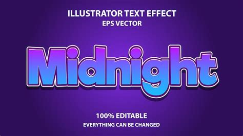 Premium Vector Midnight Editable Text Effect