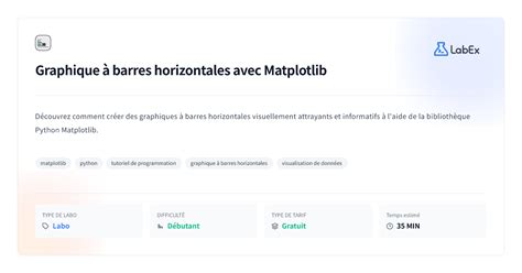 Graphique à Barres Horizontales Avec Matplotlib Labex