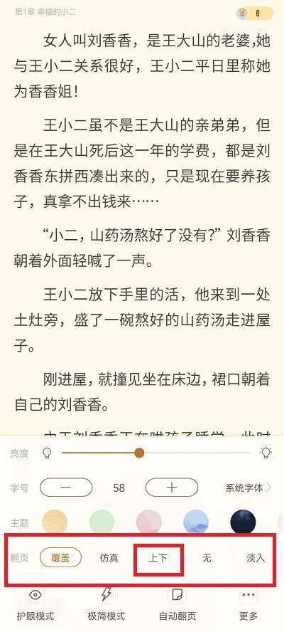 书旗小说上下滑动翻页在哪里开启？书旗小说上下滑动翻页设置方法 2234下载