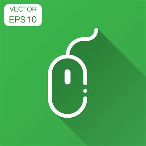 Icône De Souris Dordinateur Illustration Vectorielle Avec Une Longue
