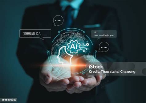 Ai 상징 기계 학습 미래 기술의 인공 지능의 두뇌를 들고 있는 비즈니스 맨 비즈니스 분석에 대한 두뇌의 Ai 네트워크 챗봇