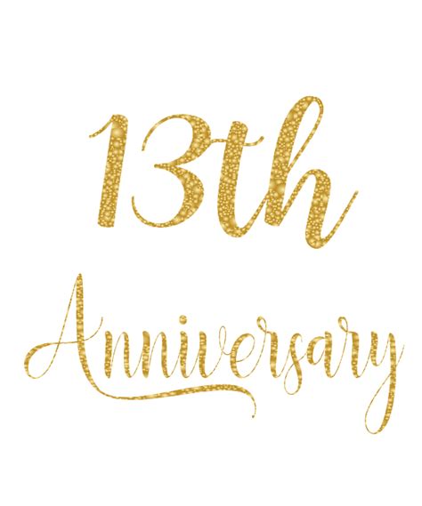 Happy 13th Wedding Anniversary Matching T For Couples Print Greeting