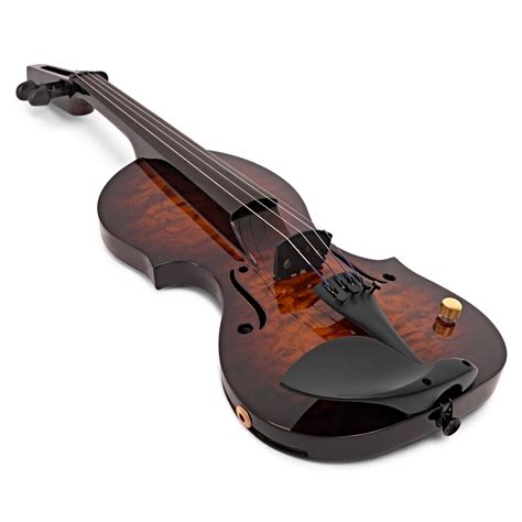 Wood Violins Nashville 4 String Electric Violin Tobacco Burst Quilt At