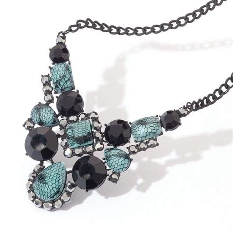 Princess Vera Wang Black Crystal Bib Necklace