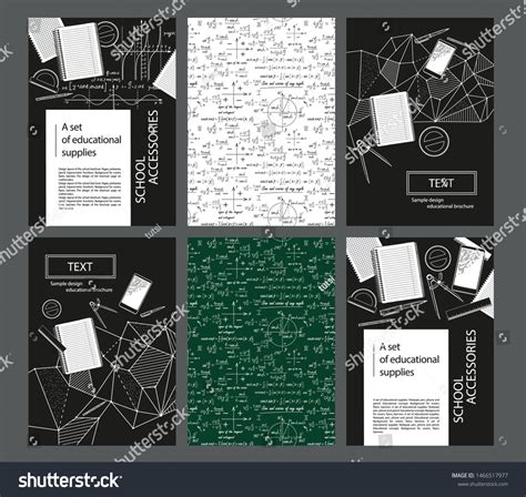 Design Layout School Brochure Pages Protractor Stock Vector Royalty