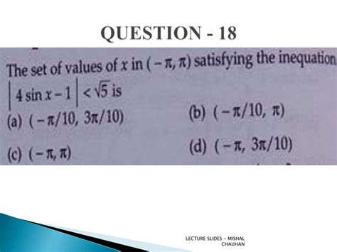 Extra Practice Problems Trigonometry Class Xi Module 3 Pptx