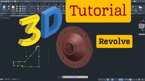 How To Use Revolve Command In 3dautocad Youtube