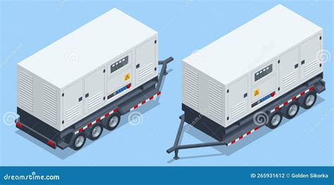 Generator On Trailer Side View Vector Graphics 281400581