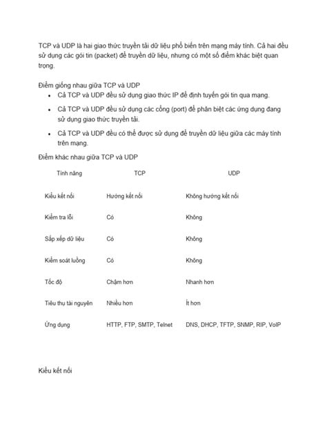 Tcp Và Udp Là Hai Giao Thức Truyền Tải Dữ Liệu Phổ Biến Trên Mạng Máy Tính Pdf