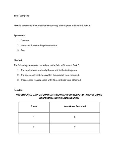 Sampling Lab Pdf Sampling Statistics Experiment