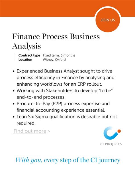 Hiring Businessanalyst Financejobs Continuousimprovement