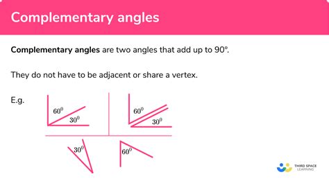 Complementary Angles Examples