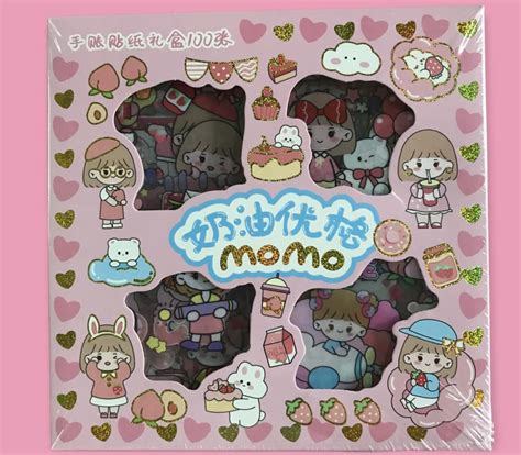Stiker Momo Motif Kartun Korea 100lembar Anti Air Qeong
