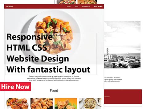 a responsive html css php mysql website design with a layout by