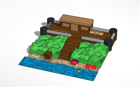 3d Design Beach Tiki Restarant Tinkercad