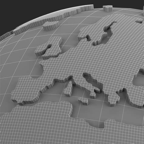 World Globe Continents D Model Blend C D Fbx Max Obj Free D