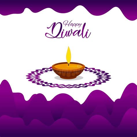 Diwali Festival Greeting Card Design Stock Vector Illustration Of Religious Culture